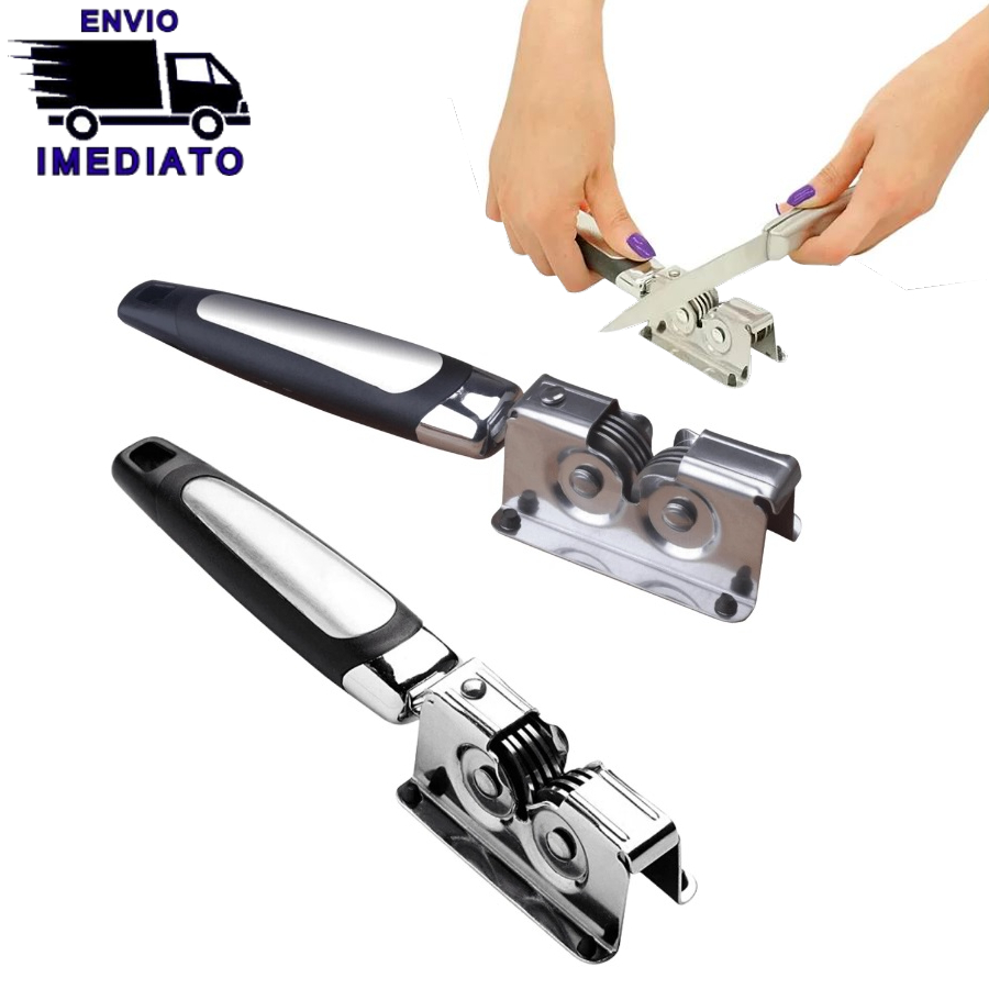Amolador de Faca Profissional Aço Inoxidável Afiador com 3 Afiadores ...