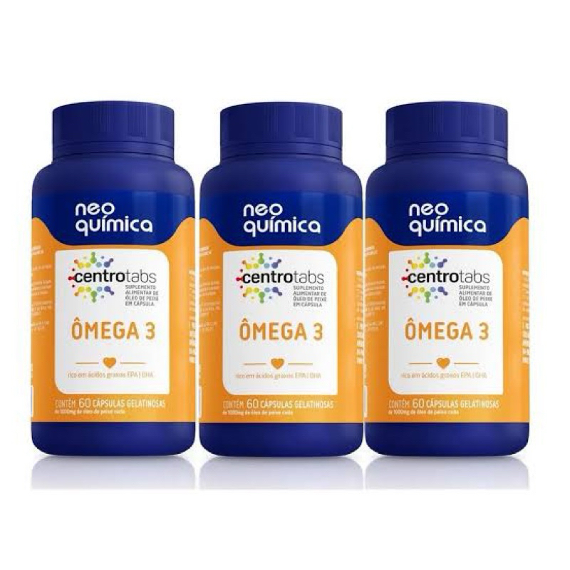 kit 03 Omega 3 Centro Tabs Neo Química 180 Cápsulas. | Shopee Brasil