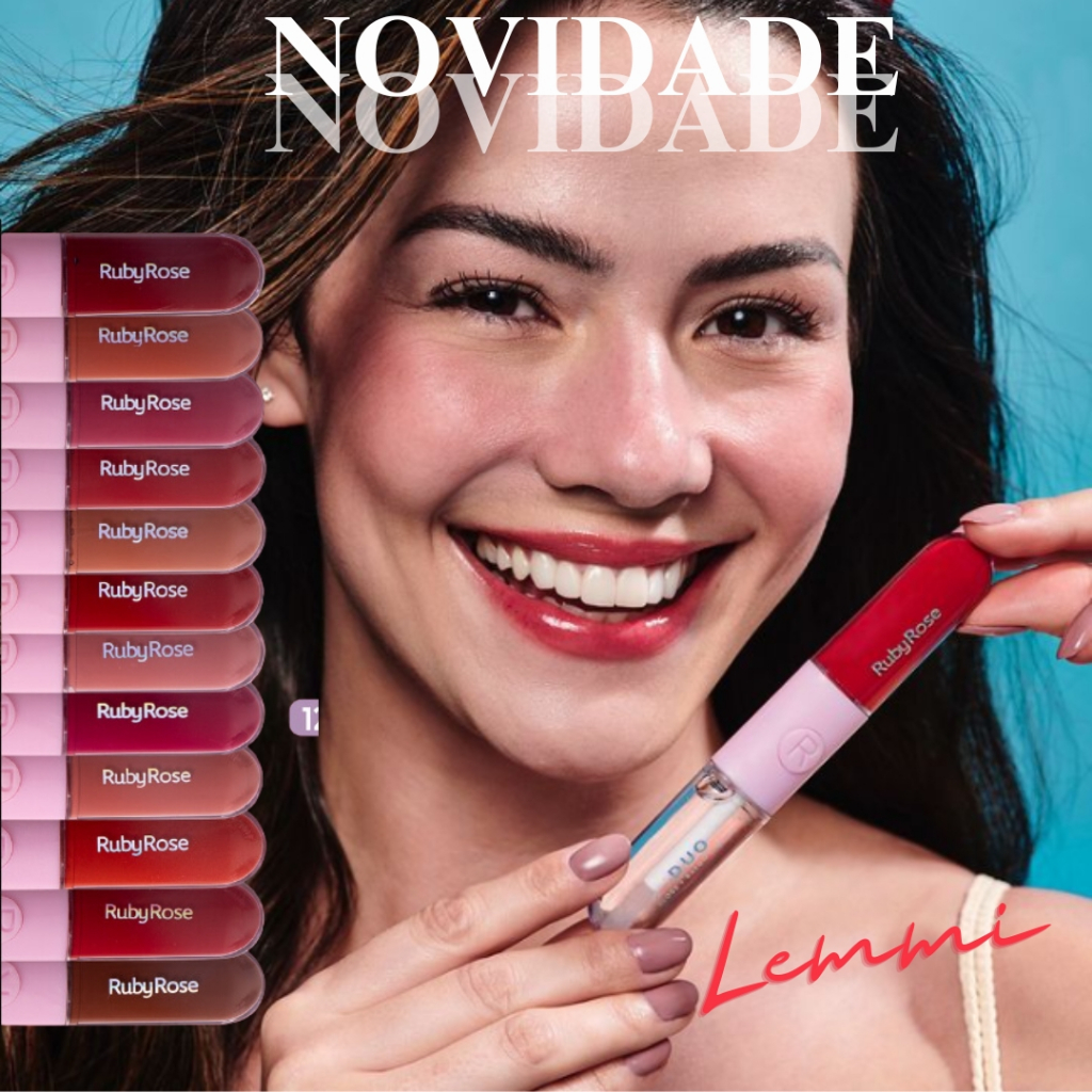 Batom Líquido Duo Ruby Rose | Shopee Brasil