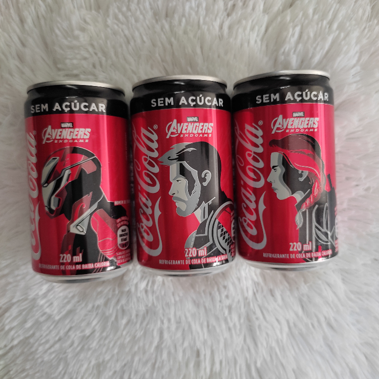 Lata Coca Cola Thor Viúva Negra Homem de Ferro Vingadores Ultimato ...