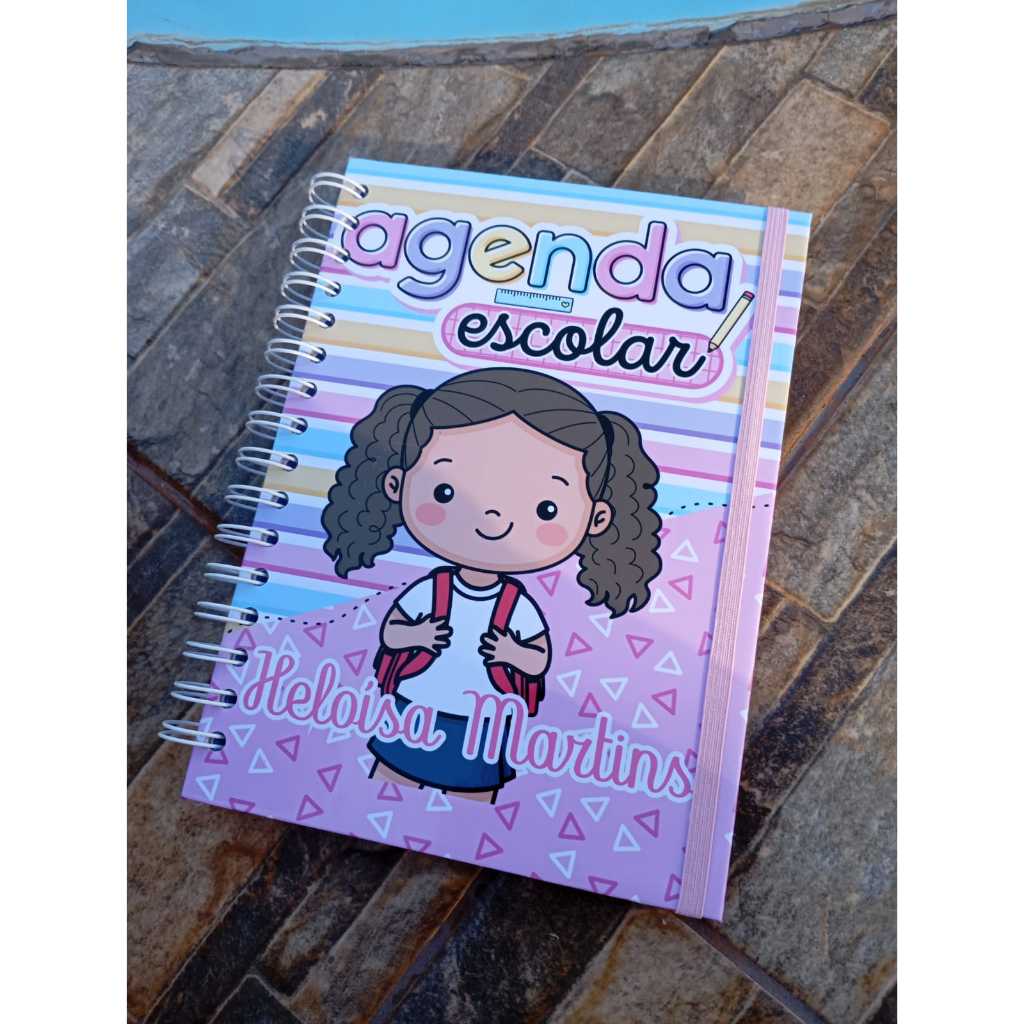 Caderno de recado/ Agenda Escolar/ Personalizado/ Masculino e Feminino ...