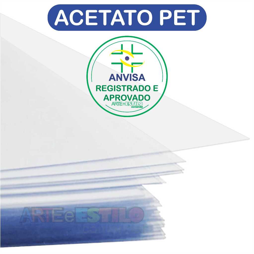 50 Folhas De Acetato Transparente 15x21 Cm Espessura 0,20 Mm 20 micras visor para molduras 15x21 ...