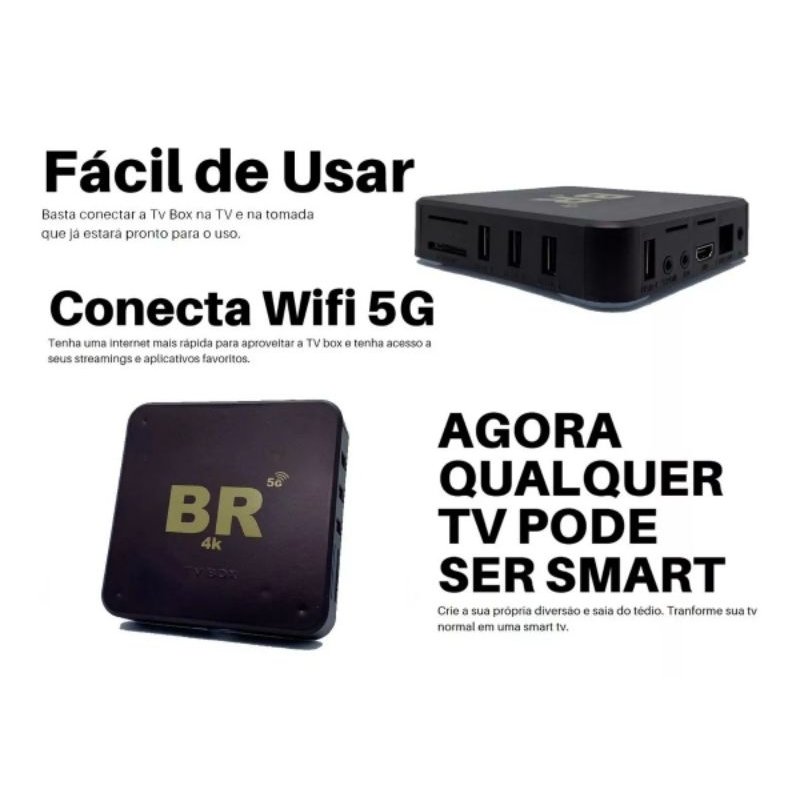 aparelho Smart TBox 4k 5G 64GB conversor MxQ Pro | Shopee Brasil