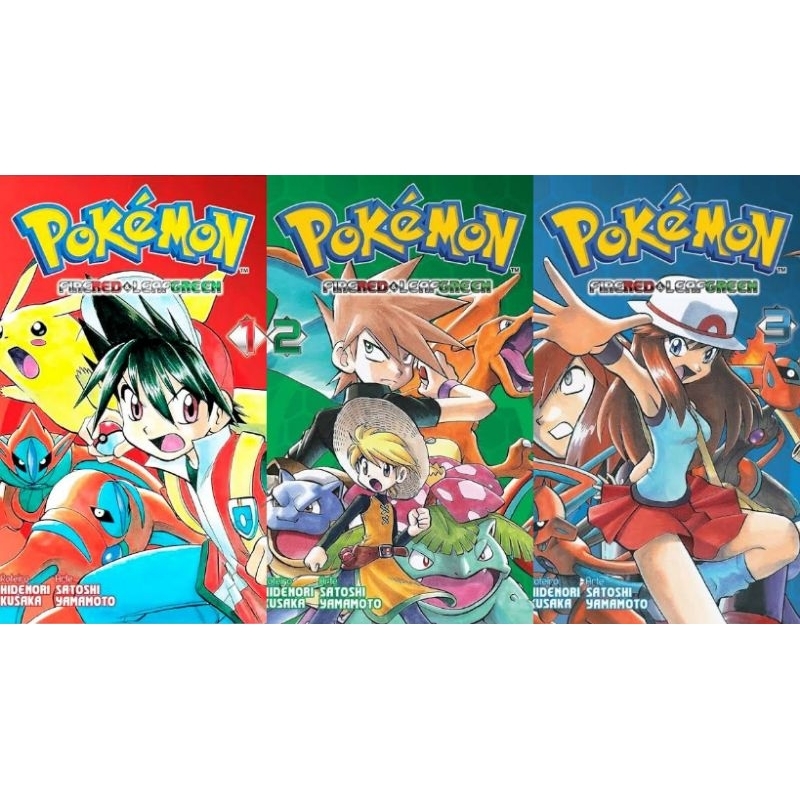 Mangá Pokémon Firered & LeafGreen Volumes 01, 02 e 03 | Shopee Brasil