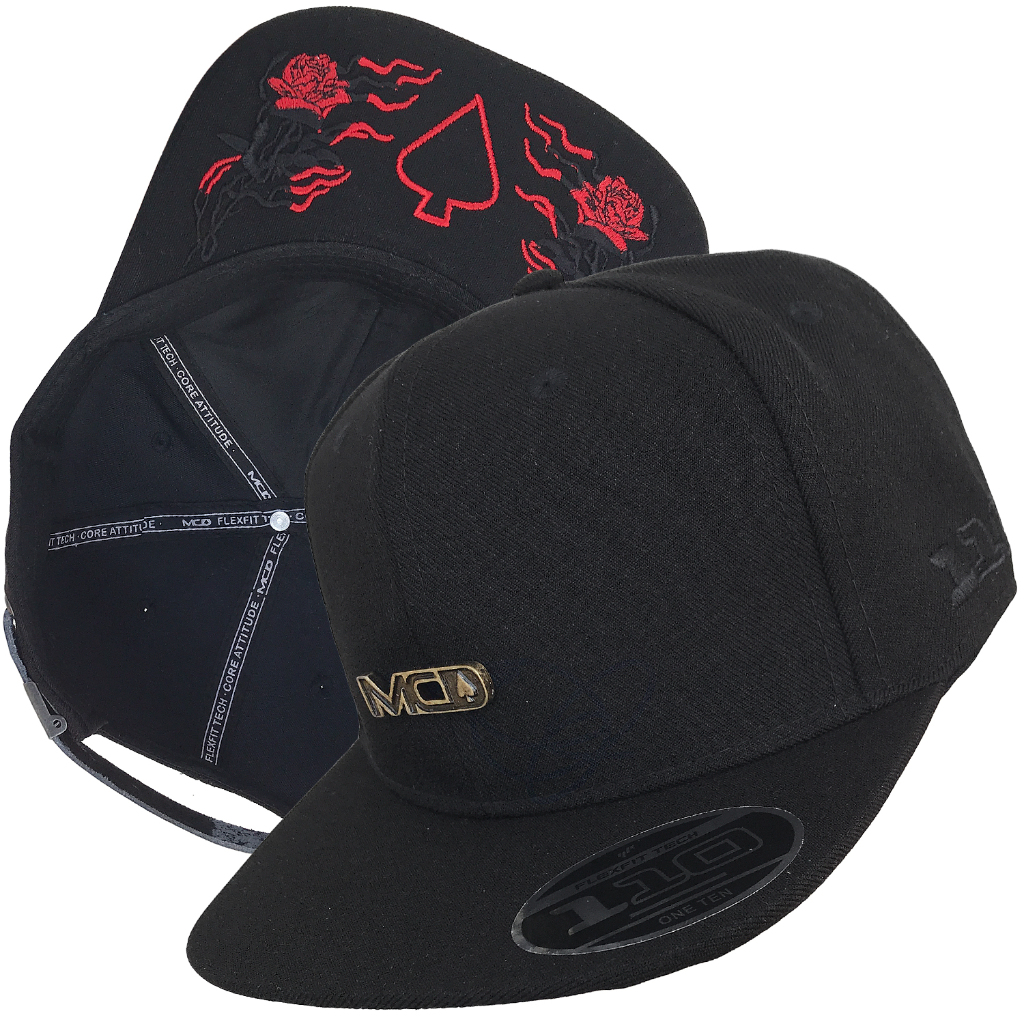 Boné Mcd Preto Aba Reta Com Fitão | Shopee Brasil