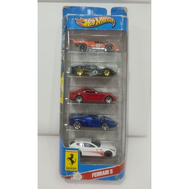 hot Wheels 5 Pack Ferrari | Shopee Brasil