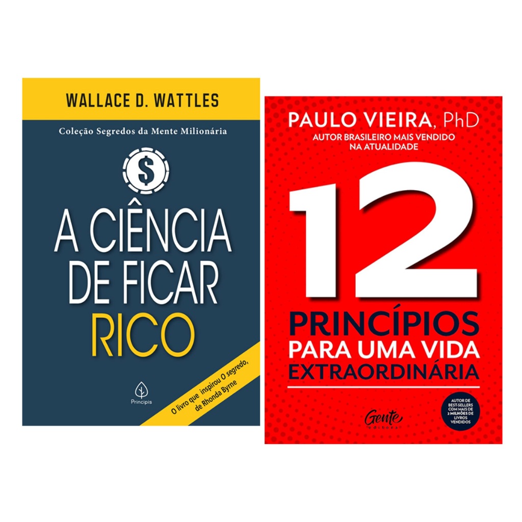 Livro A Ciência de Ficar Rico + 12 Princípios Para Uma Vida Extraordinária Paulo Vieira | Shopee ...