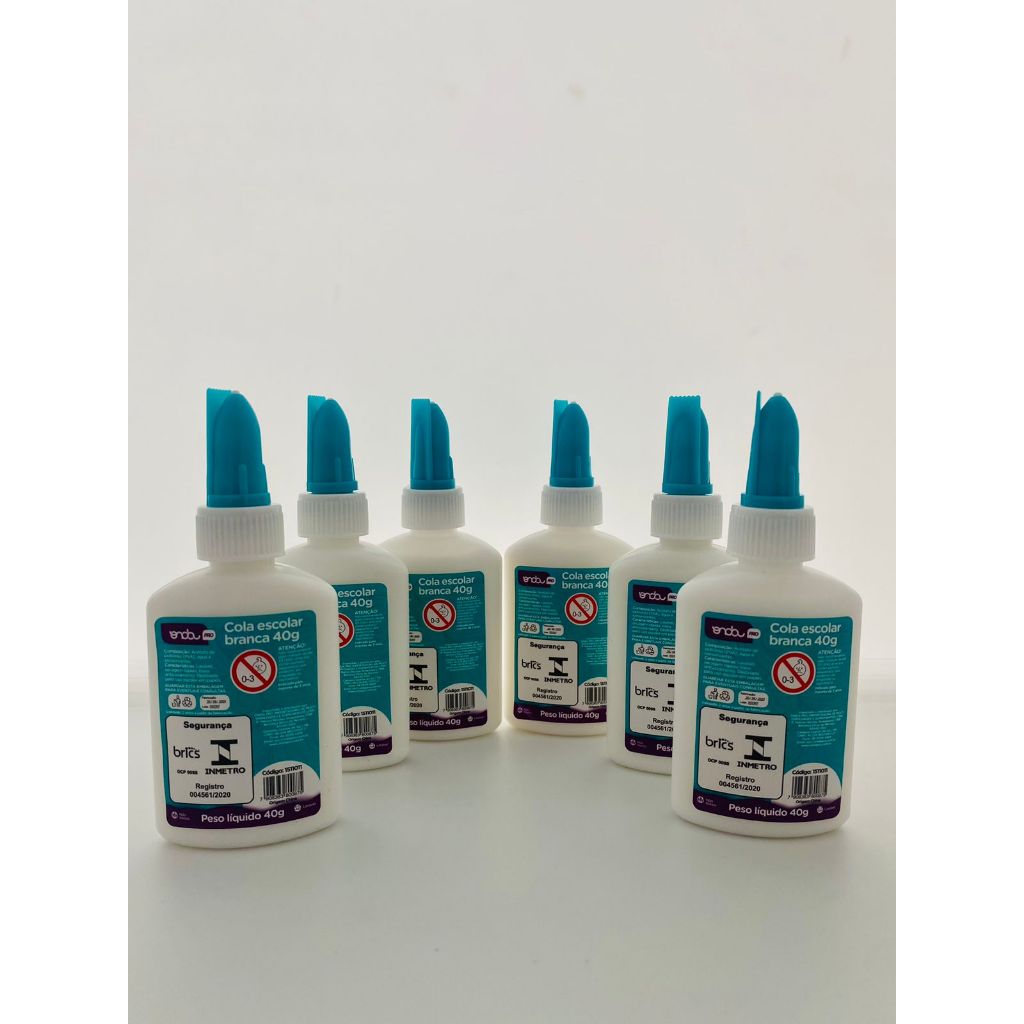 COLA ESCOLAR BRANCA- 6 UNIDADES- ONDA PRO 40g | Shopee Brasil