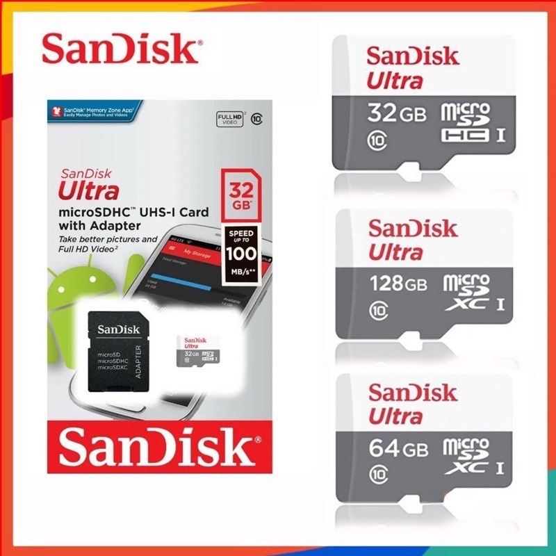 Cartão De Memória Sandisk Ultra A1 Classe 10 8gb / 16gb / 32gb / 64gb/ 128gb Cartão de Memória ...