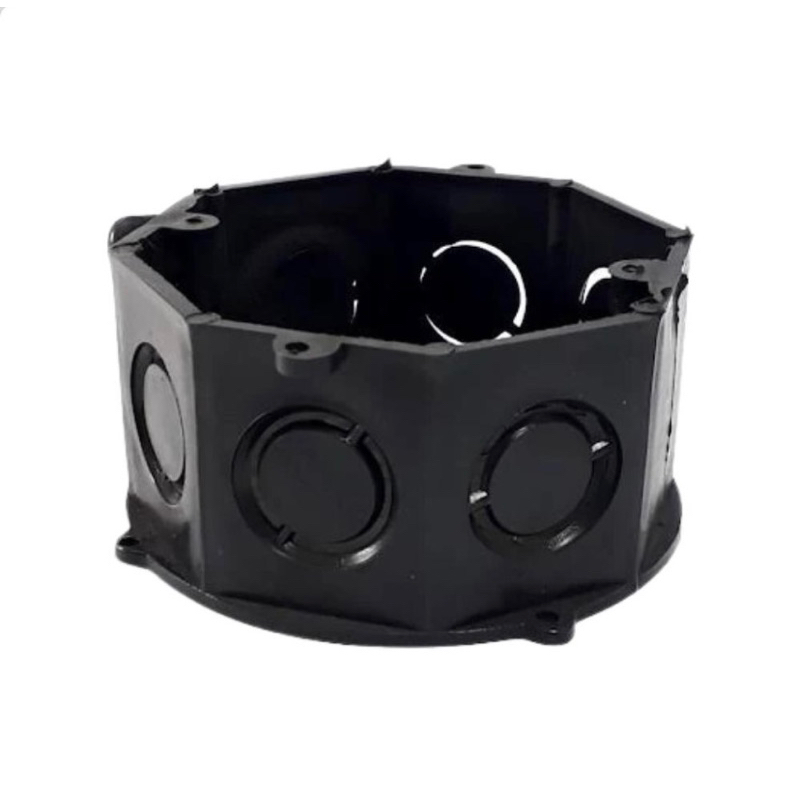 Kit com 12 Caixa de luz de embutir teto 4x4 Octagonal mondiale Anti Chama Caixinha de luz pvc ...