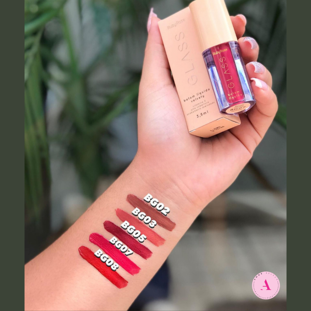 Batom Liquido Matte Glass Velvet Ruby Rose Lançamento | Shopee Brasil