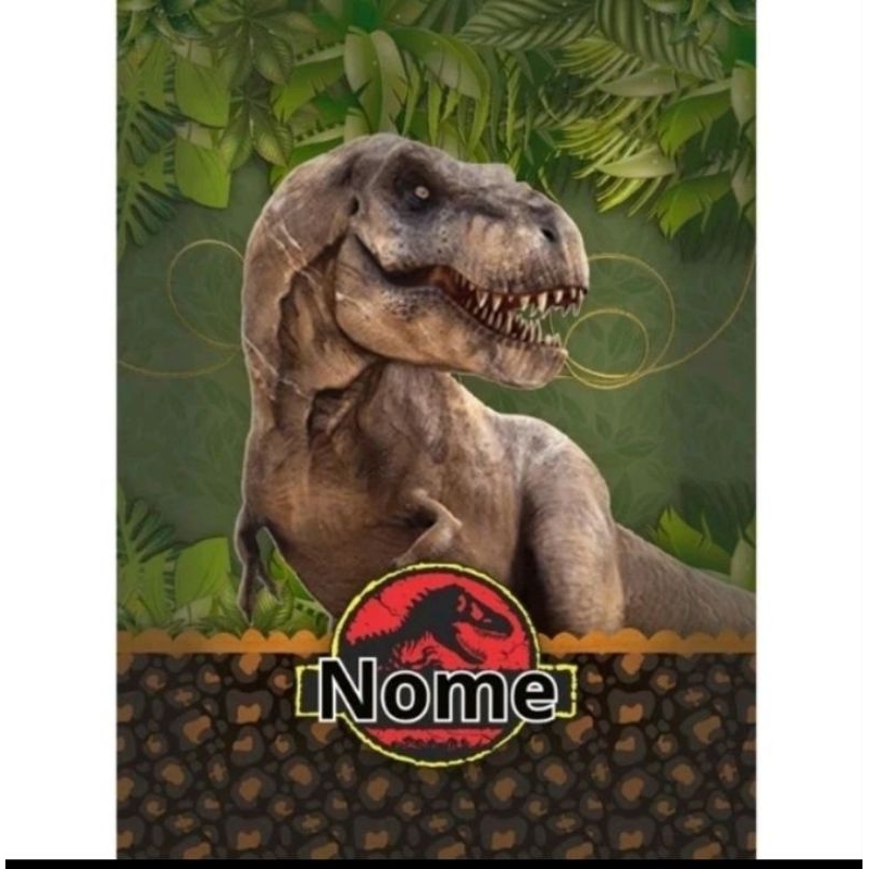 Capa Adesiva Decorativa Para Caderno Personalizada Com Nome Dinossauro | Shopee Brasil