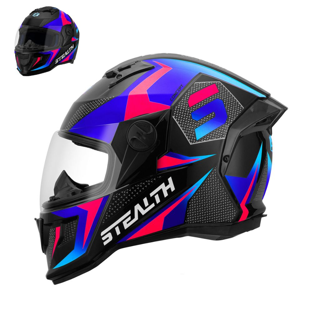 Capacete Moto Fechado Pro Tork Stealth Concept Brilhante Lançamento ...