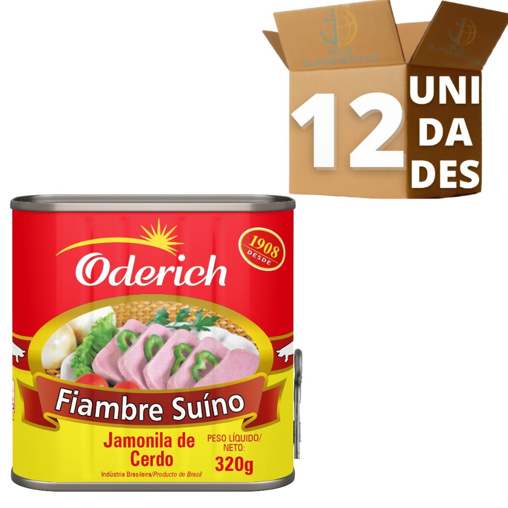 Kit 12 Fiambre Suino Oderich 320g | Shopee Brasil