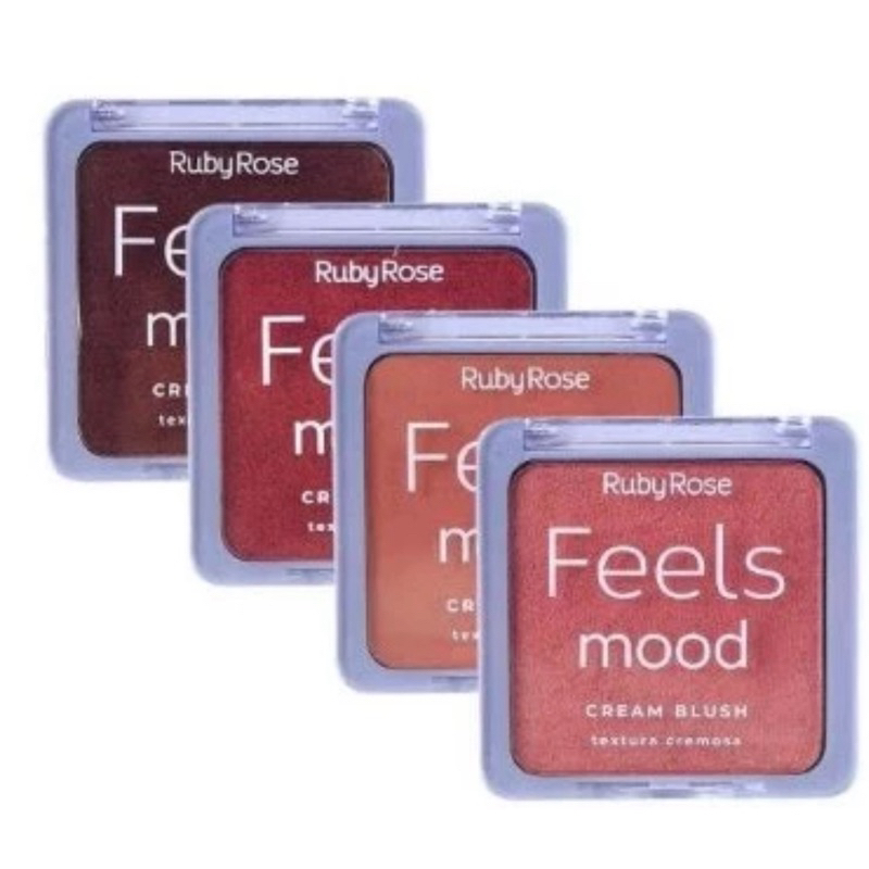 Blush Cremoso Cream Blush Feels Mood Ruby Rose 9g | Shopee Brasil