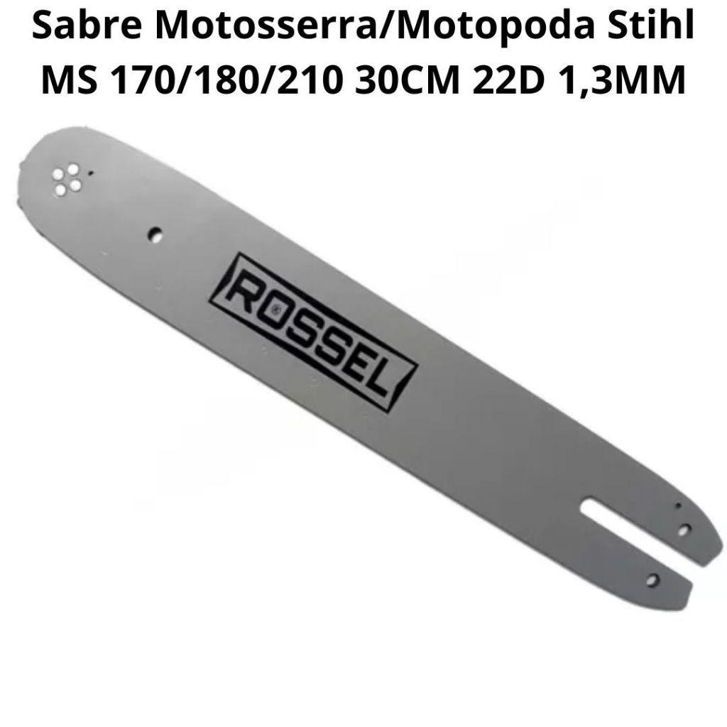 Sabre Motosserra/Motopoda Stihl MS 170/180/180C/210 30CM 22D 1,3MM ...