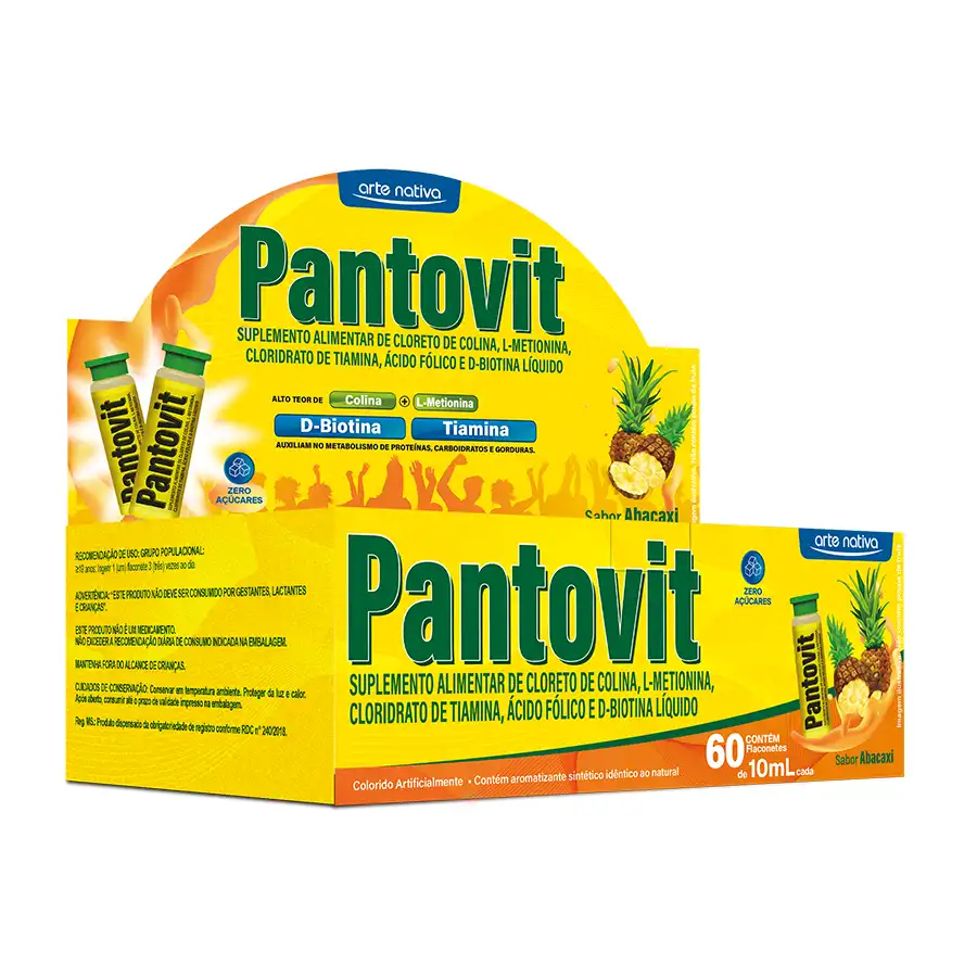 Pantovit 60 Flaconetes X 10ml Abacaxi - Arte Nativa | Shopee Brasil