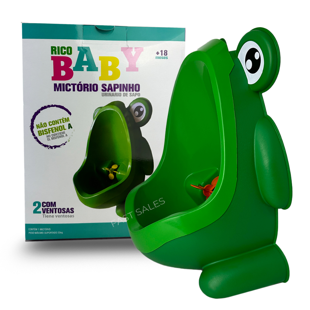 Pinico Infantil Sapinho Mictorio Sapo Divertido De Parede Penico ...