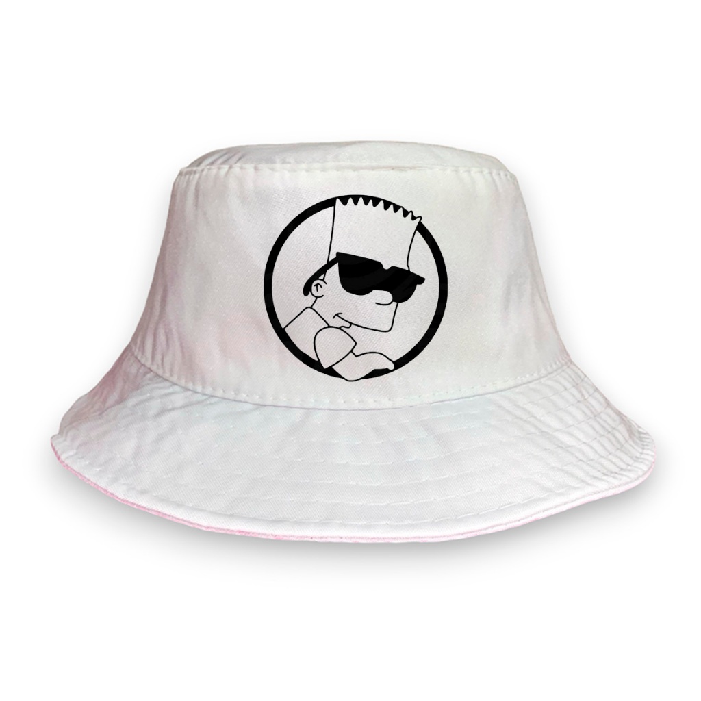 Bone Chapeu Bucket Hat Bart Os Simpsons De Oculos Shopee Brasil