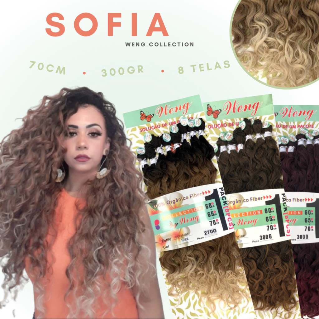 Cabelo Orgânico Cacheado Idêntico Ao Humano 70cm 8 Telas | Shopee Brasil