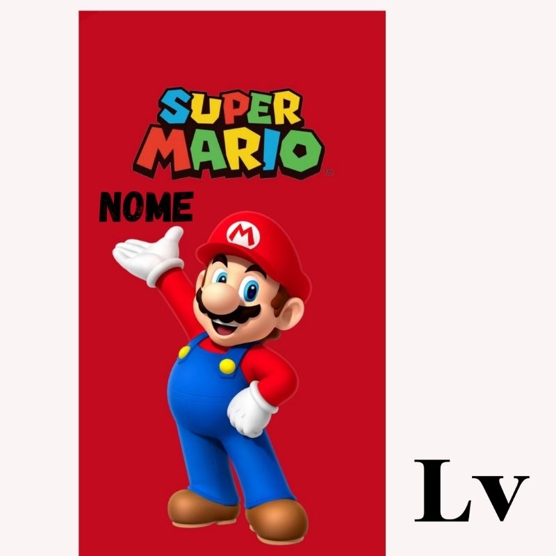 Adesivo Para Capa De Caderno Super Mário Personalizado Nome | Shopee Brasil