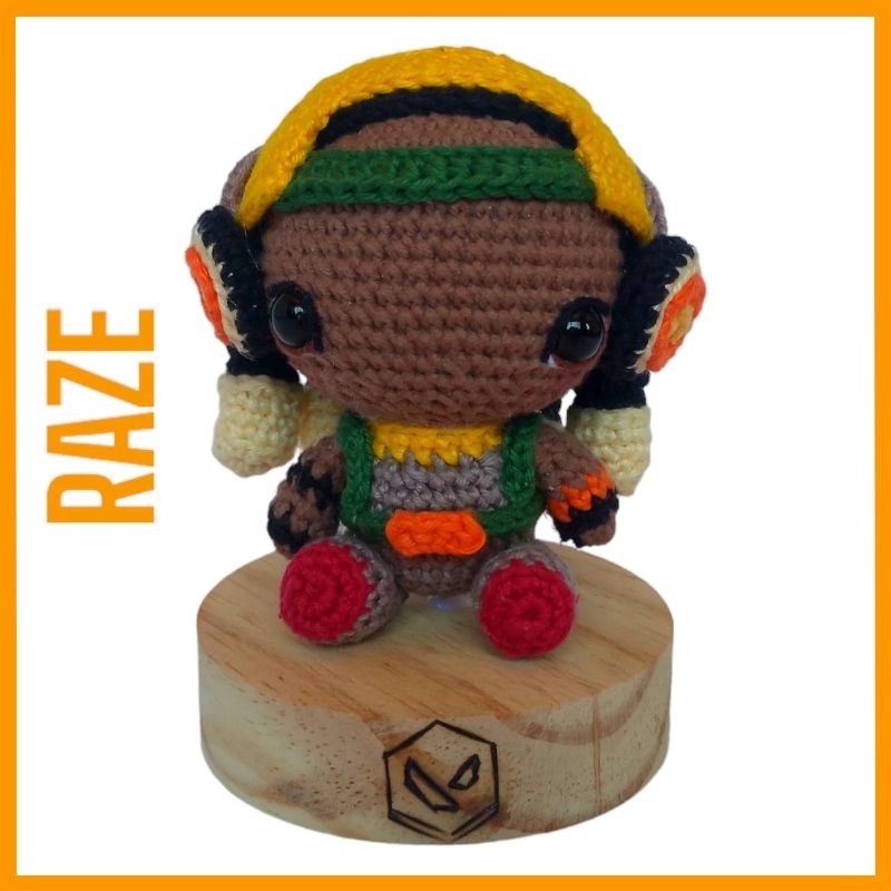 RAZE VALORANT - Boneco de Amigurumi + Base Personalizada! /actionfigure ...