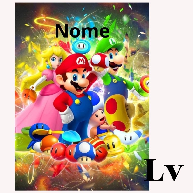 Adesivo Para Capa De Caderno Personalizado Super Mário Colorido ...
