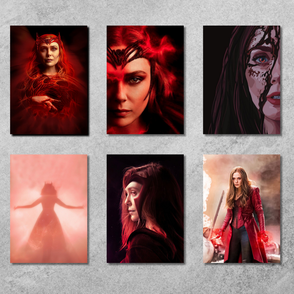 QUADRO DECORATIVO MDF MARVEL FEITICEIRA ESCARLATE WANDA MAXIMOFF ...