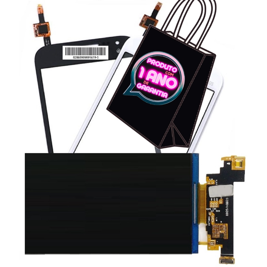 Tela Frontal Touch Display Lcd Compatível Com Galaxy Win 2 Duos G360 + Envio Hoje! | Shopee Brasil