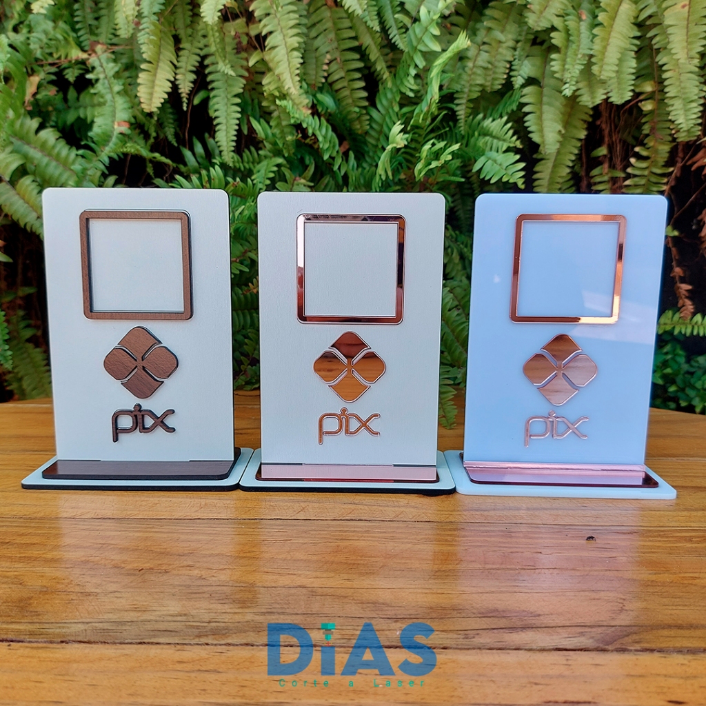 Mini Display / Placa de QR Code Personalizado - Você escolhe as cores ...