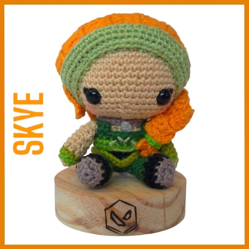 SKYE VALORANT - Boneco de Amigurumi + Base Personalizada ...
