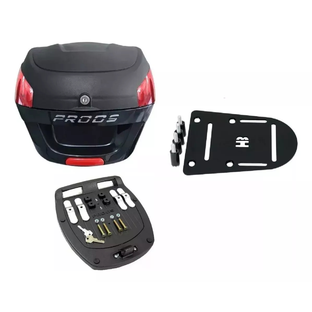 Bagageiro Honda Pcx 150 2014 ATE 2024 + Bau Bauleto Proos 29 Litros PRETO | Shopee Brasil
