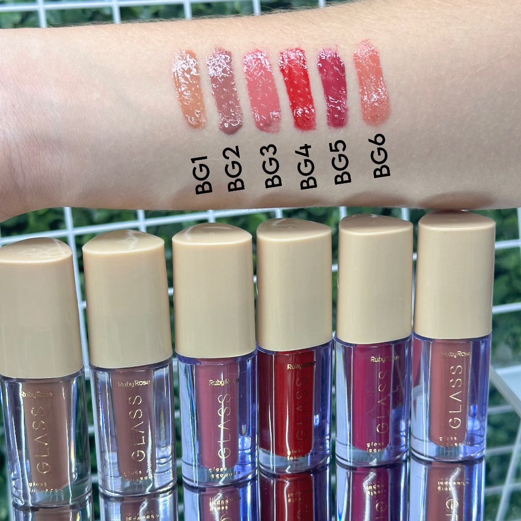 Gloss Labial efeito Laqueado Glass Ruby Rose 3ml | Shopee Brasil