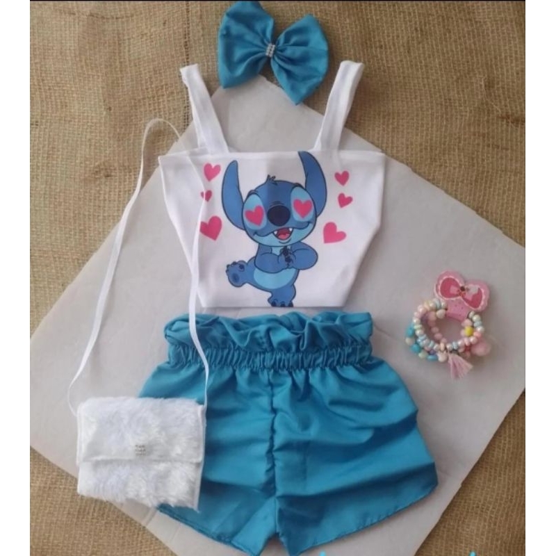 CONJUNTO INFANTIL STITCH | Shopee Brasil