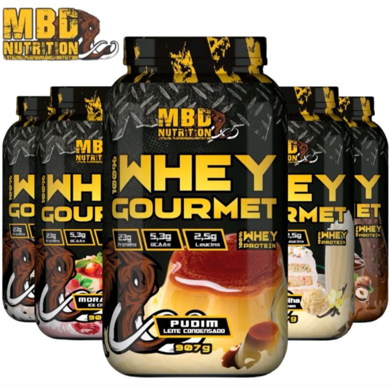 Whey Protein Gourmet MBD Nutrition 907gr (Original) | Shopee Brasil