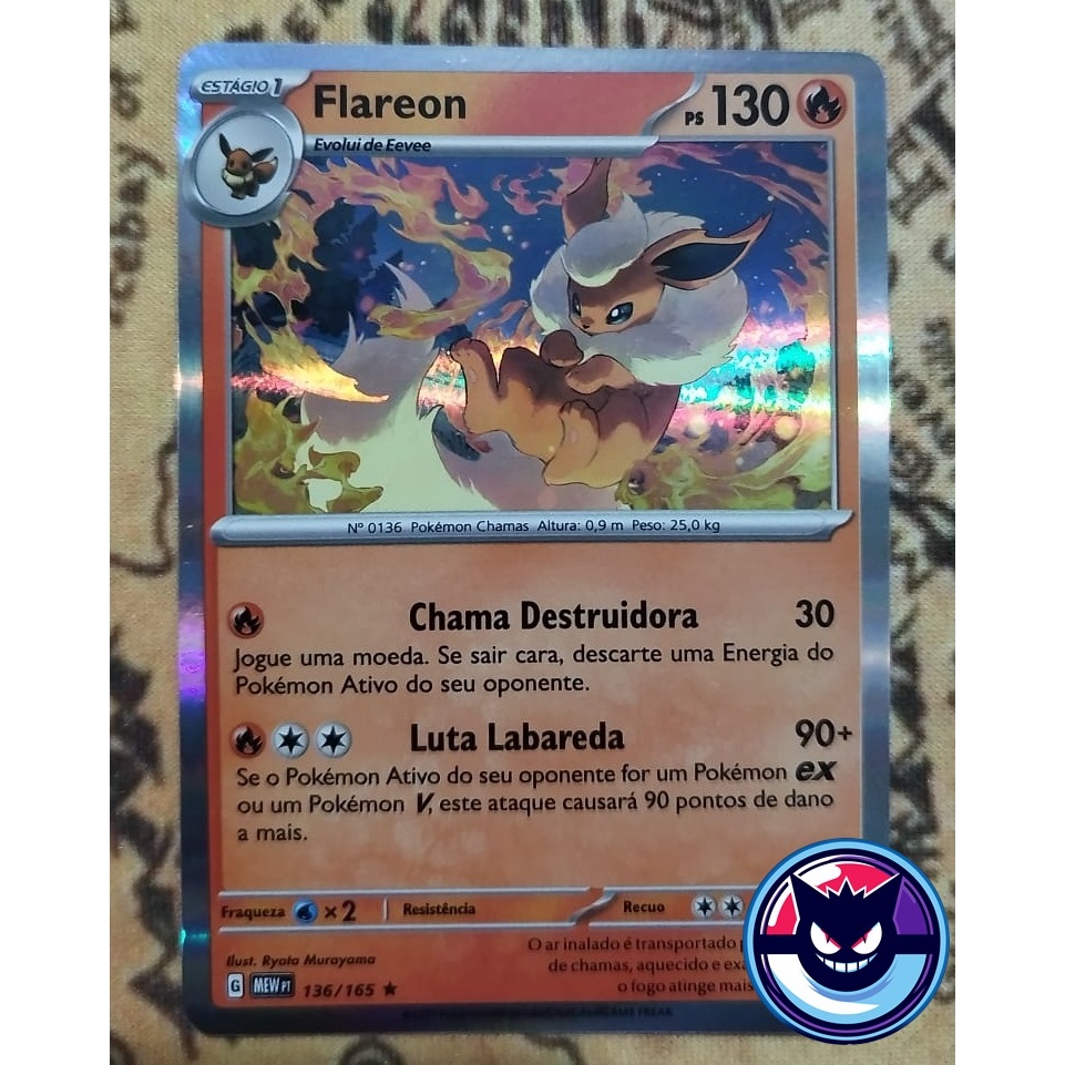 Carta Pokémon TCG - Flareon - FOIL | Shopee Brasil