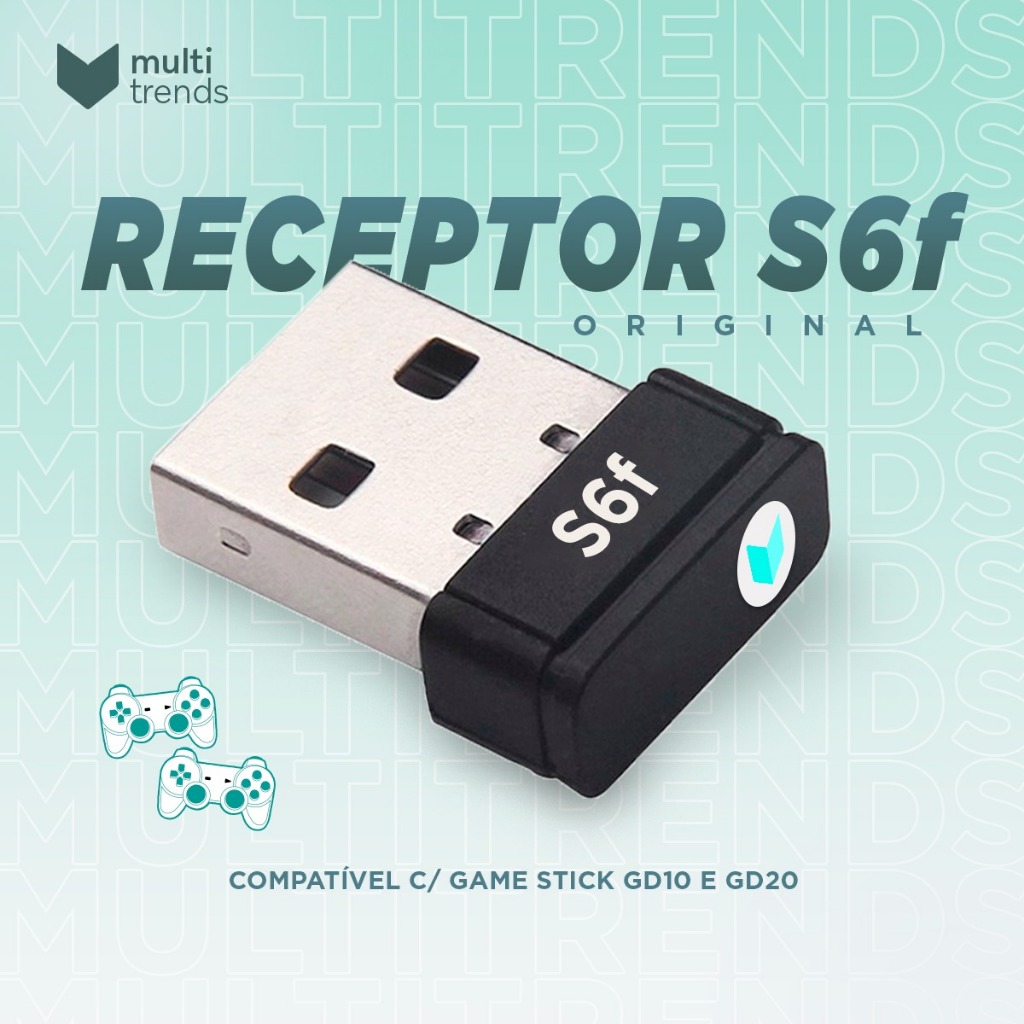 Receptor S6f Adaptador USB controle Game Stick GD10 GD20 | Shopee Brasil
