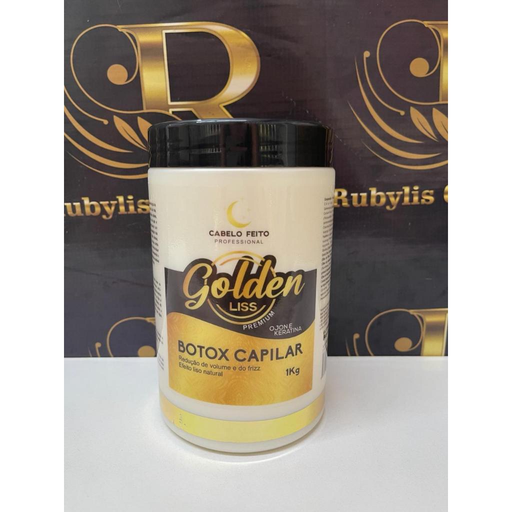 Botox Capilar Golden Liss Premium Efeito Liso Natural Cabelo Feito ...