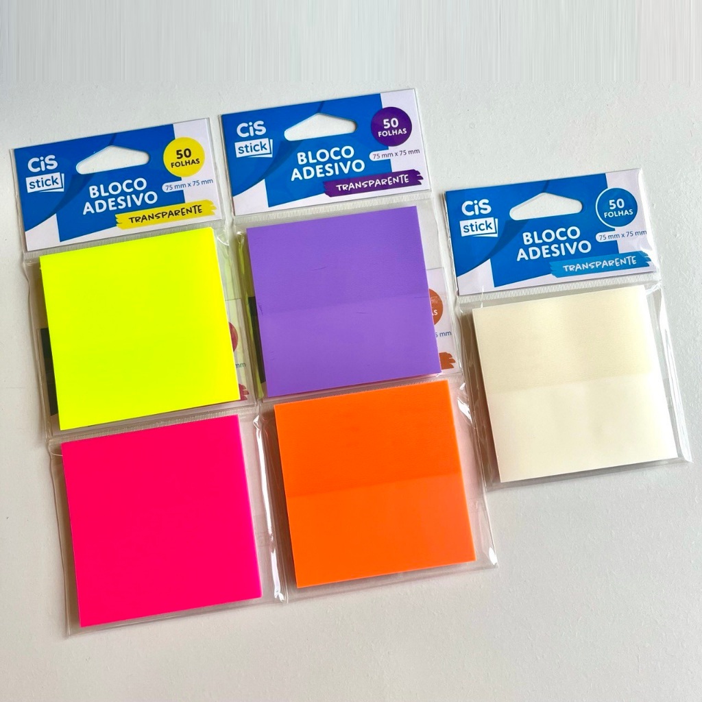 Bloco Adesivo Transparente Office CiS Stick | Shopee Brasil Bloco Adesivo Transparente Office CiS Stick | Shopee Brasil