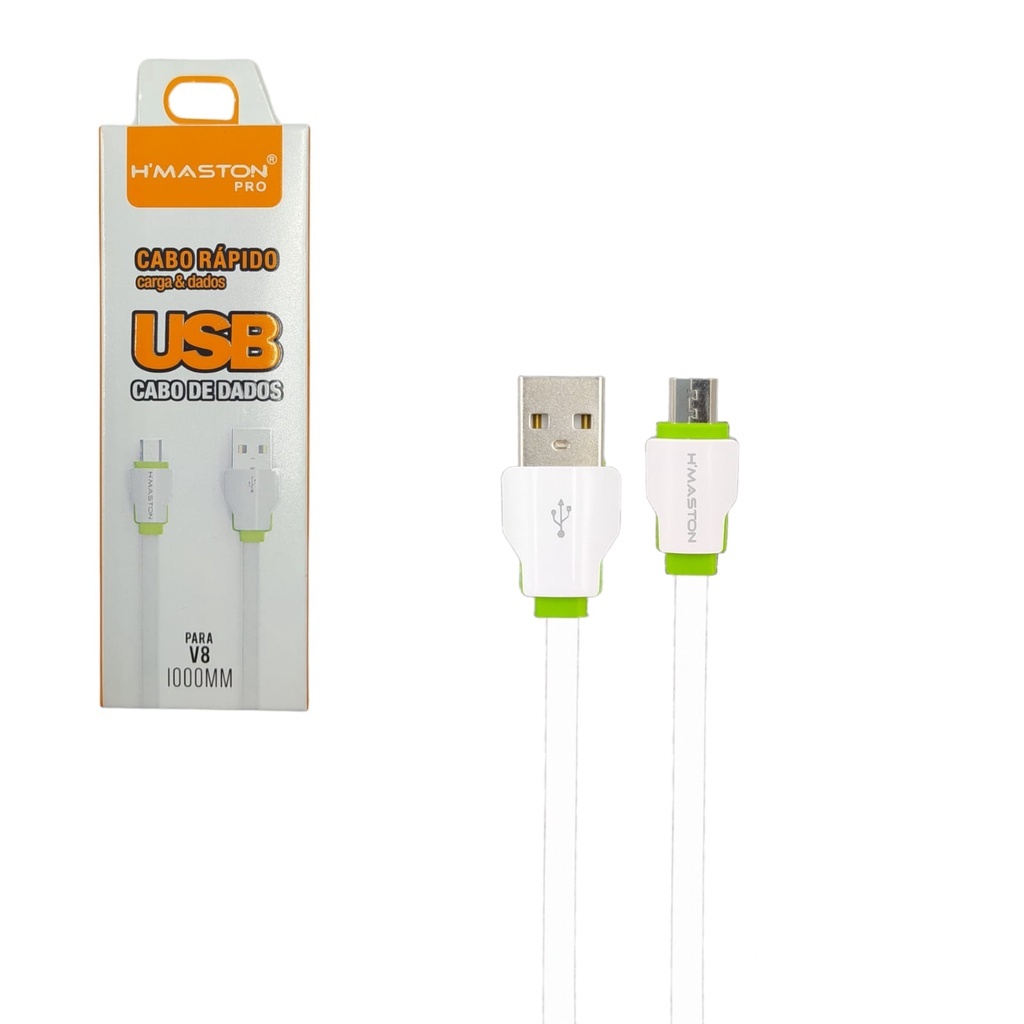 Kit 30 Cabo V8 Usb Dados e Carga Turbo 1 Metro H'maston | Shopee Brasil