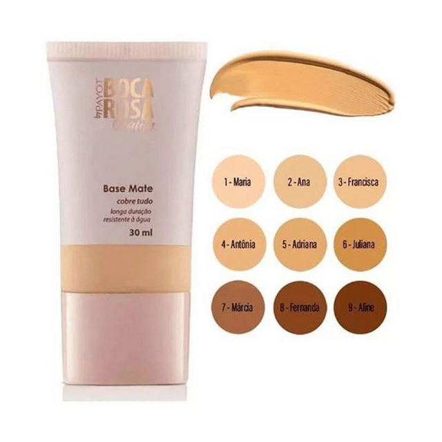 Base Boca Rosa Matte Alta Cobertura - Cor A Escolher 30ml | Shopee Brasil