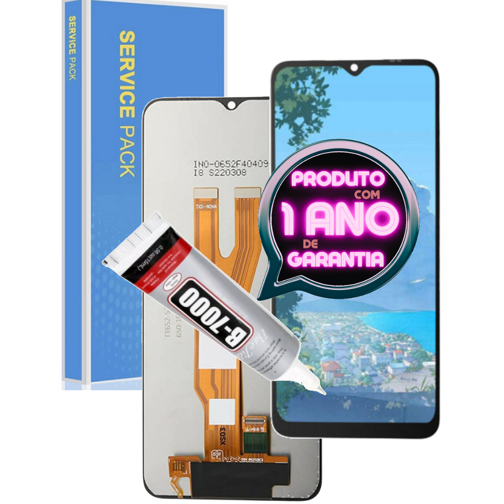 Tela Frontal Touch Display Lcd Compatível Com Galaxy A03 Core A032m + Cola + Envio Hoje ...