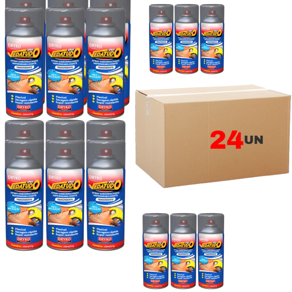 Spray Veda Tudo Borracha Liquida Impermeabilizante Dryko 24 Unidades ...