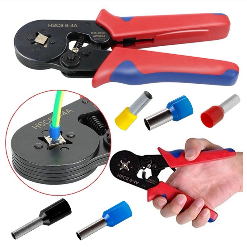 Alicate Crimpar Prensa Terminal Tubular 0,25 Até 10mm | Shopee Brasil