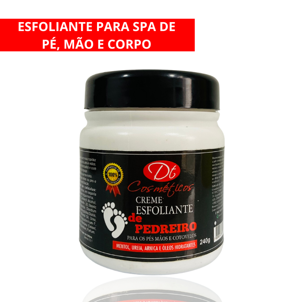 Kit Spa dos Pés 1 Esfoliante para Rachadura + 1 Hidratante do Pedreiro com Oleo de amendoas ...