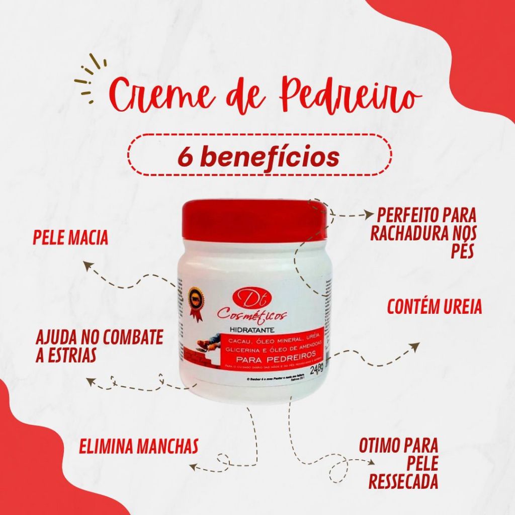 Kit Spa dos Pés 1 Esfoliante para Rachadura + 1 Hidratante do Pedreiro com Oleo de amendoas ...