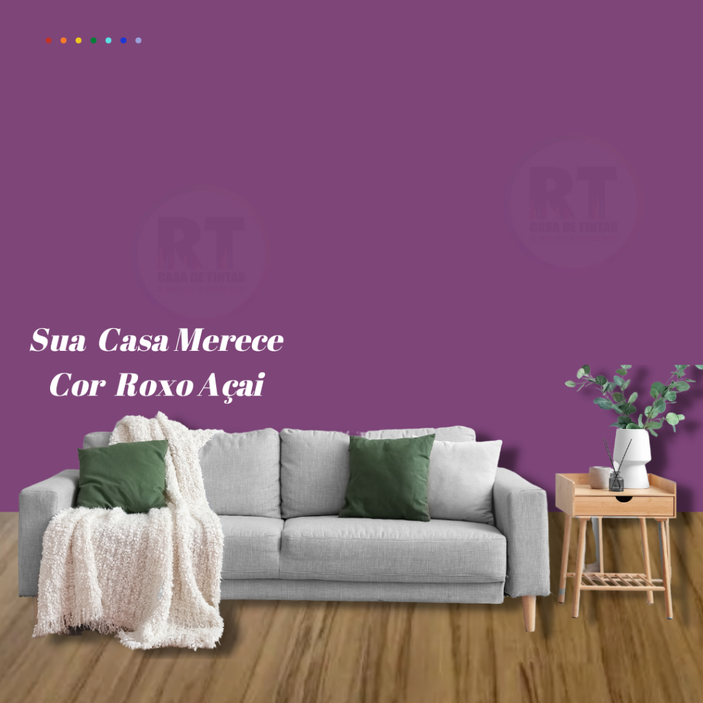 Tinta Parede Roxo Açai Acrílica Fosca Coral Renova 800ml | Shopee Brasil