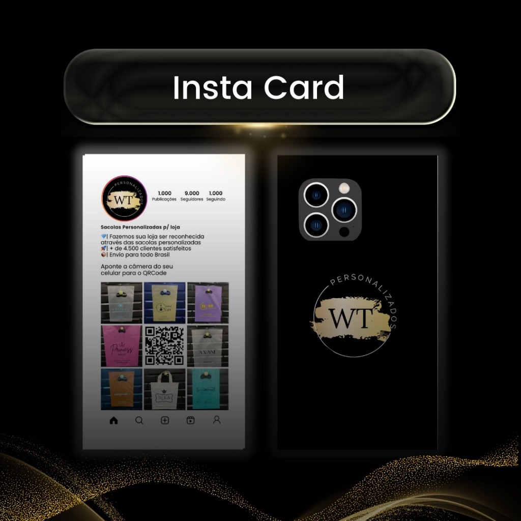 Cartão De Visita Feed Instagram Insta Card Personalizado - Escorrega o ...