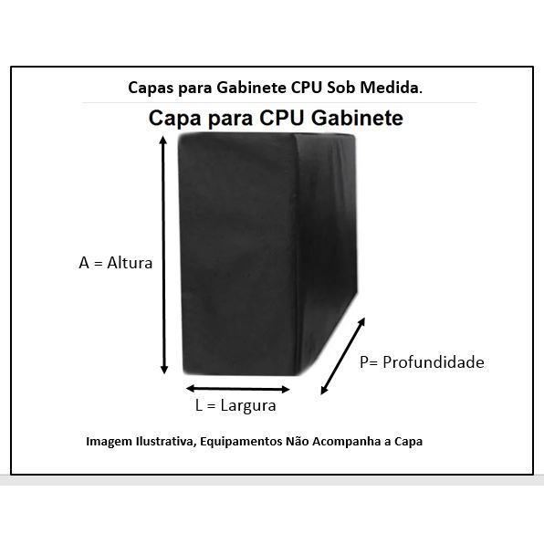 Kit 2 Capas Proteção Para Gabinete Gamer Cpu e Monitor Gamer Sob Medida ...