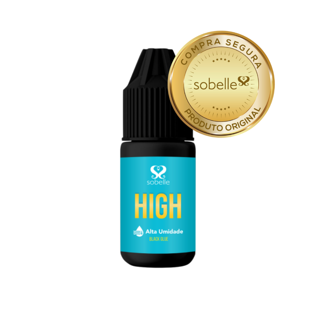 Cola Para Alongamento De Cílios Alta Umidade High Sobelle 3ml Para Extensão De Cílios Fio A Fio ...